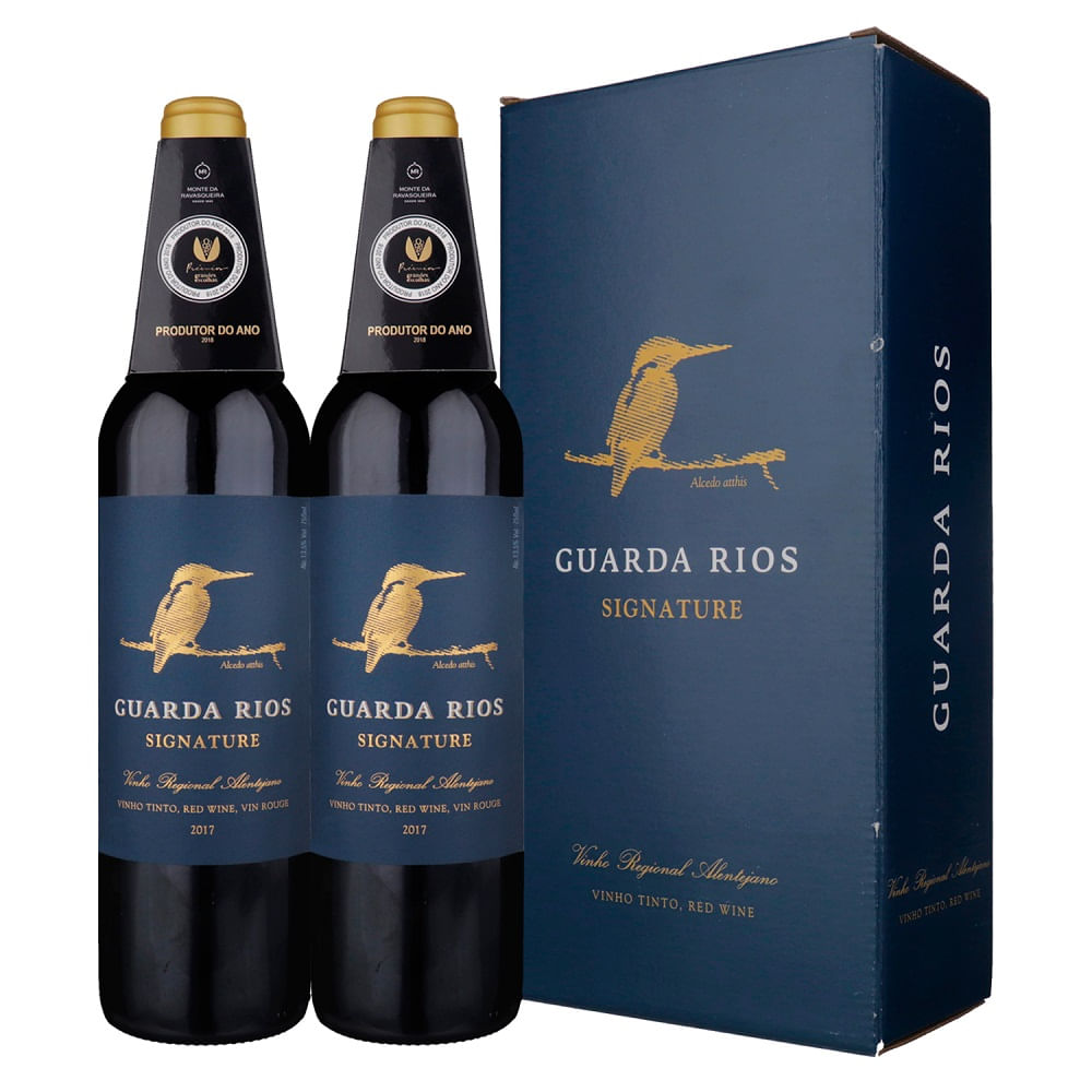 Kit Guarda Rios Signature Vinho Tinto na Caixa - Vai Vinho